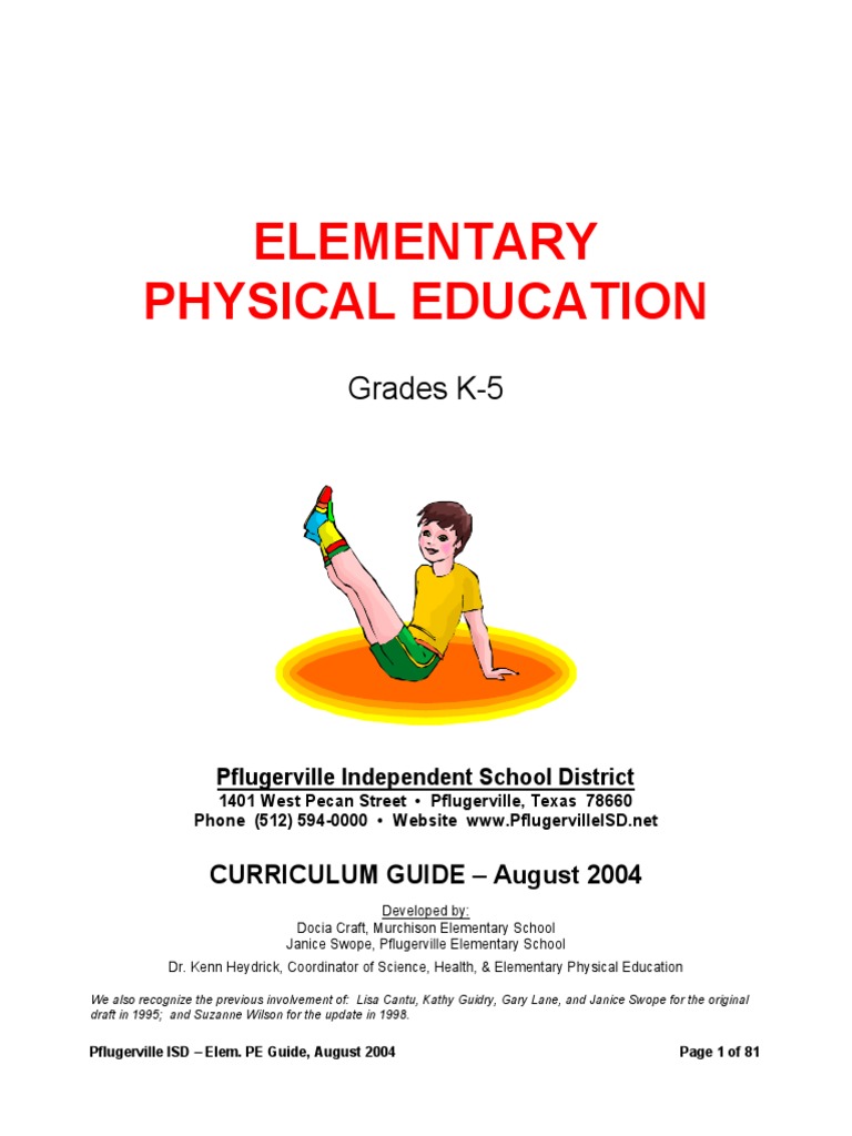 Elem PE Guide04 | PDF | Physical Education | Anatomical Terms Of Motion