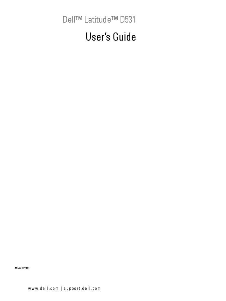 Dell Latitutde d531 | PDF | Computer Keyboard | Operating System