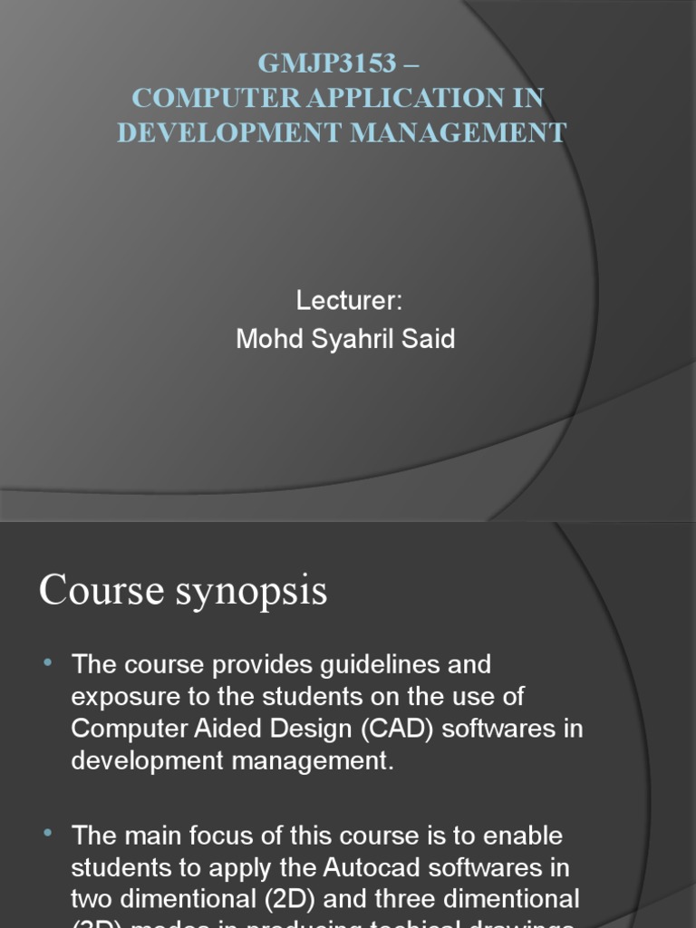 Lecture Week 1 (An Introduction) | PDF