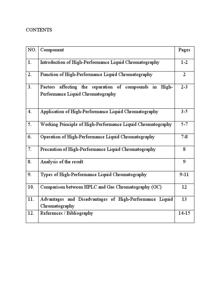 High Performance Liquid Chromatography (HPLC) | PDF | High Performance ...