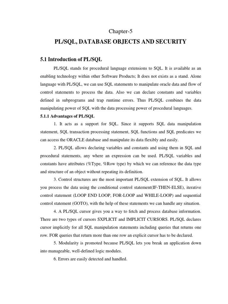Chap 5 | Download Free PDF | Pl/Sql | Control Flow