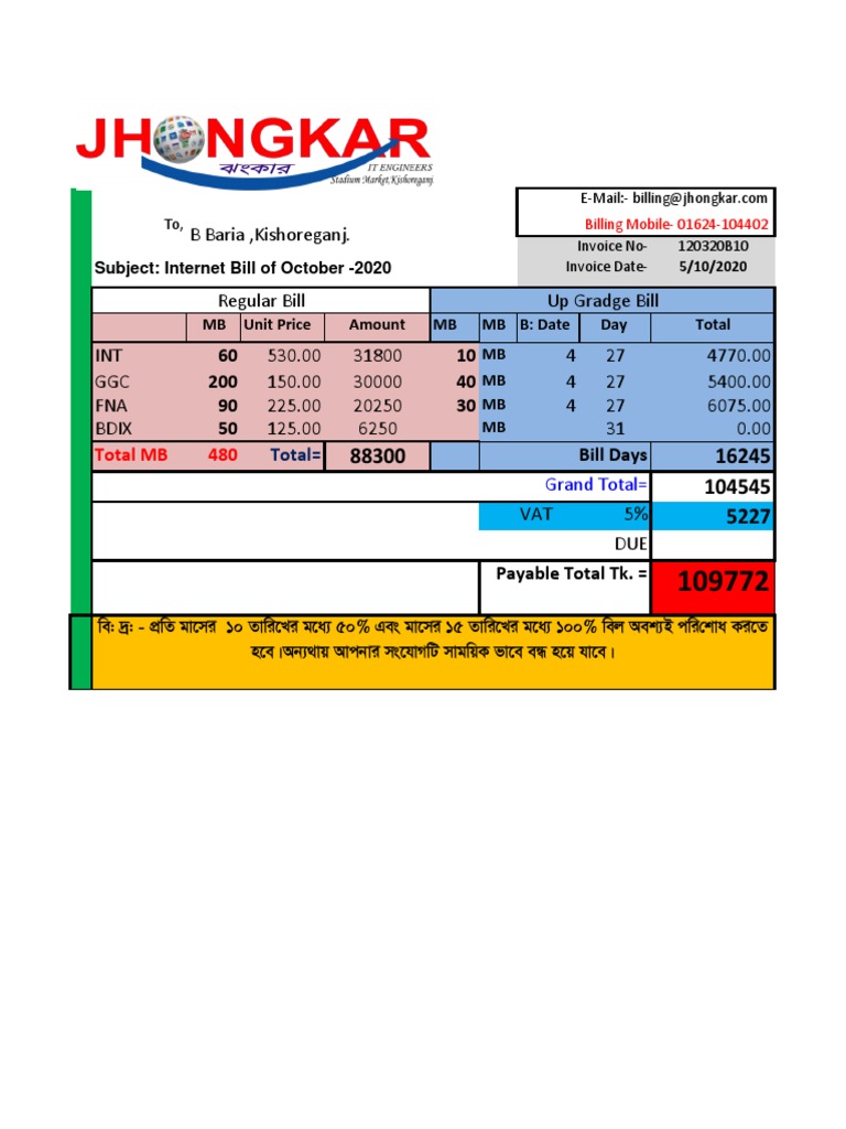 B Birea October 2020-109772.00tk | PDF