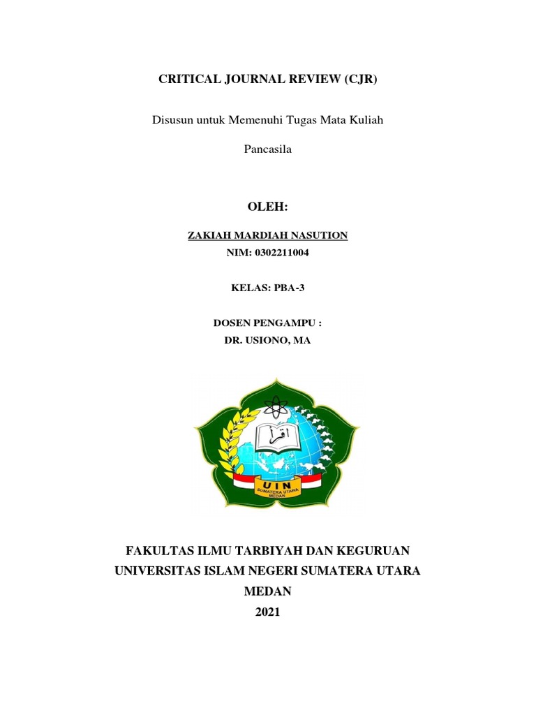 Critical Journal Review - Zakiah Mardiah NST | PDF | Ilmu Sosial