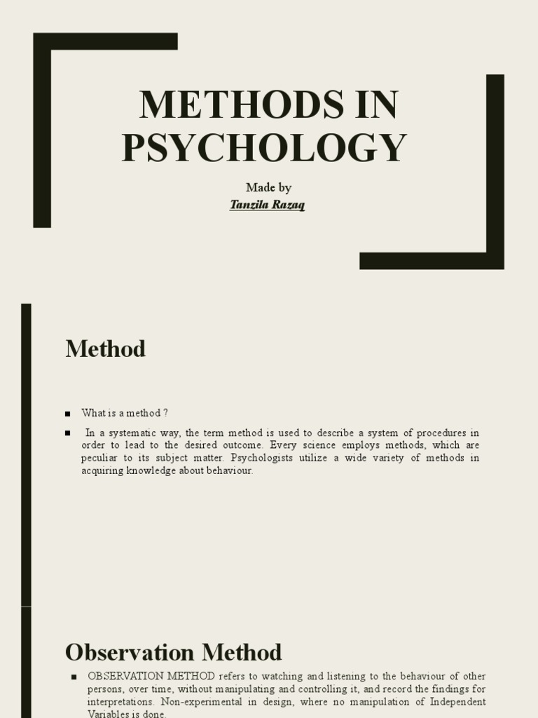 Psychology Research Methods Guide | PDF | Survey Methodology | Experiment