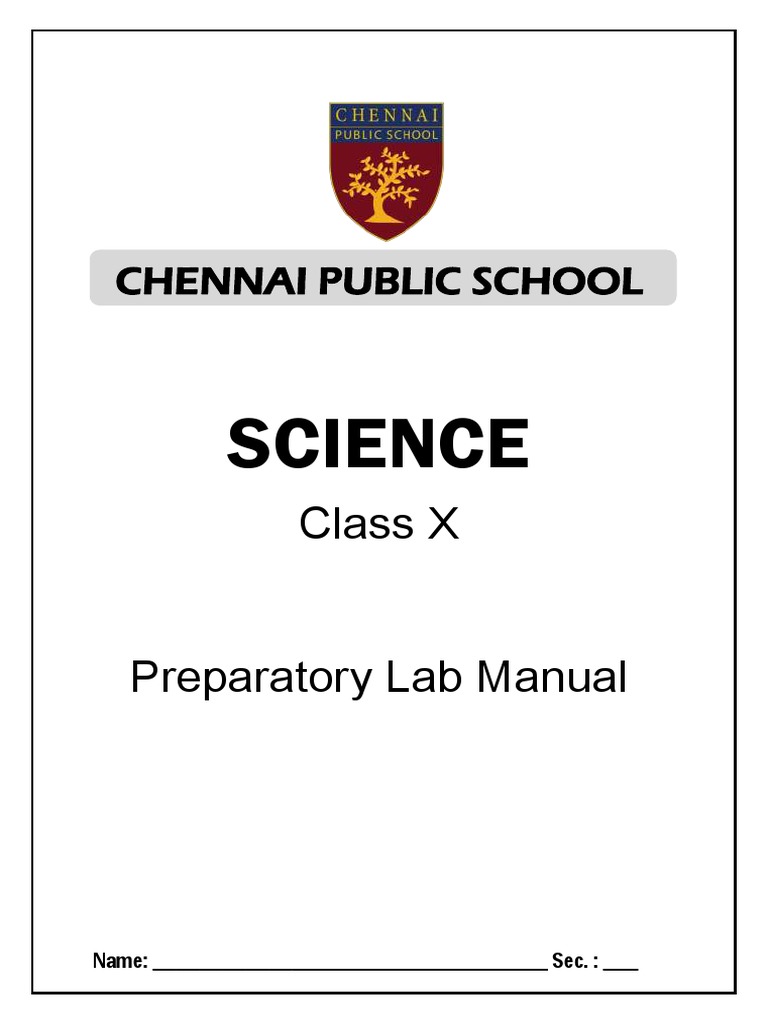 Class 10 Science Lab Manual | PDF | Ph | Chemical Reactions