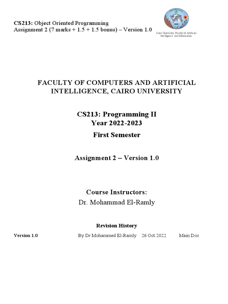 The Assignment2 Pdf Class Computer Programming Programming 9134