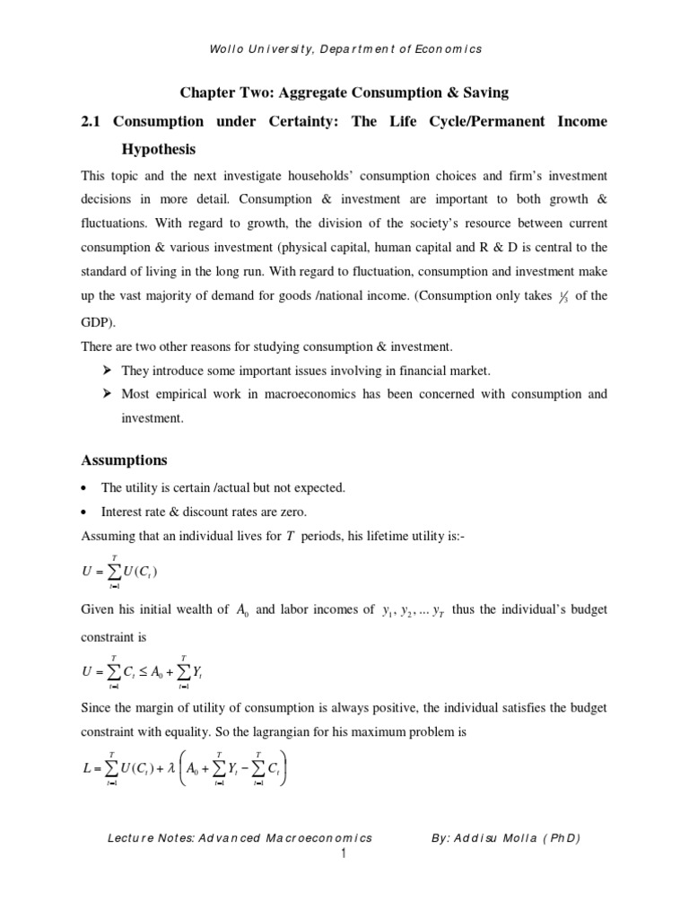 Chapter 2 | PDF | Consumption (Economics) | Utility