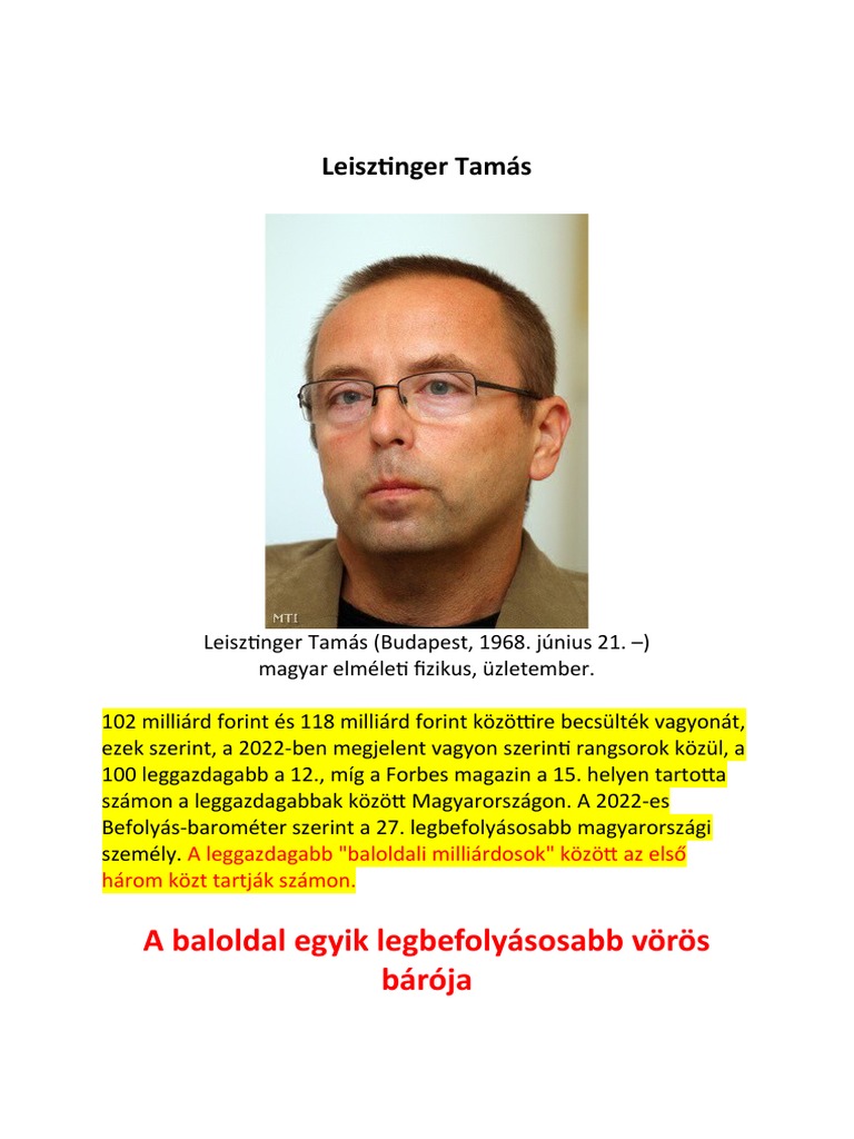 Leisztinger Tamás | PDF