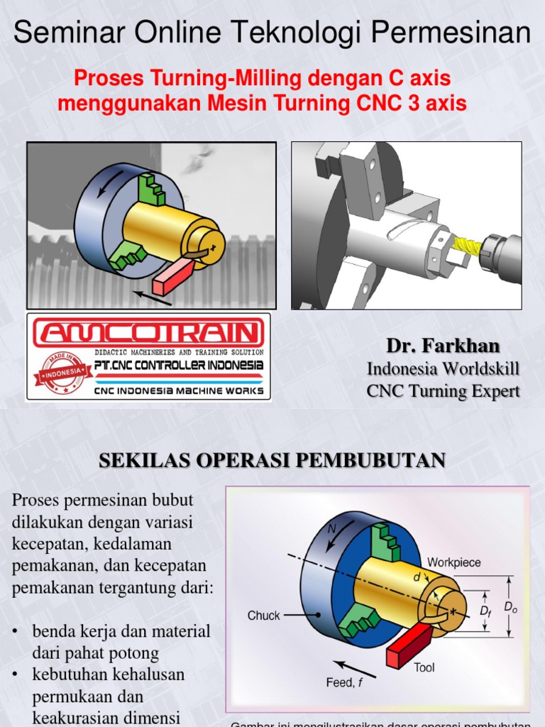 Proses Turn - Mill Dengan C Axis Menggunakan Mesin CNC Turning 3 Axis ...