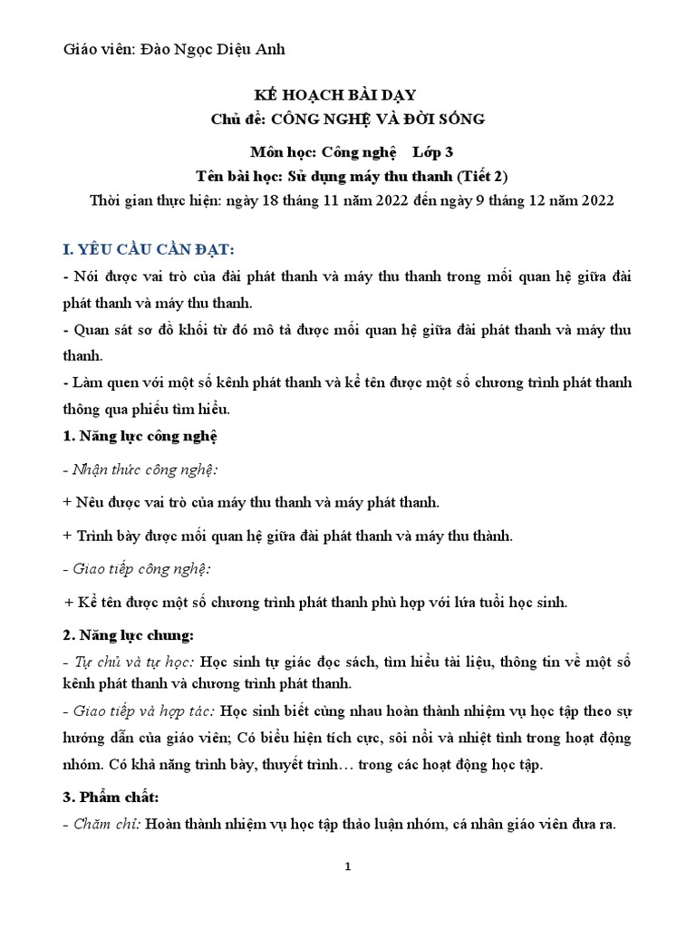 S D NG Máy Thu Thanh | PDF