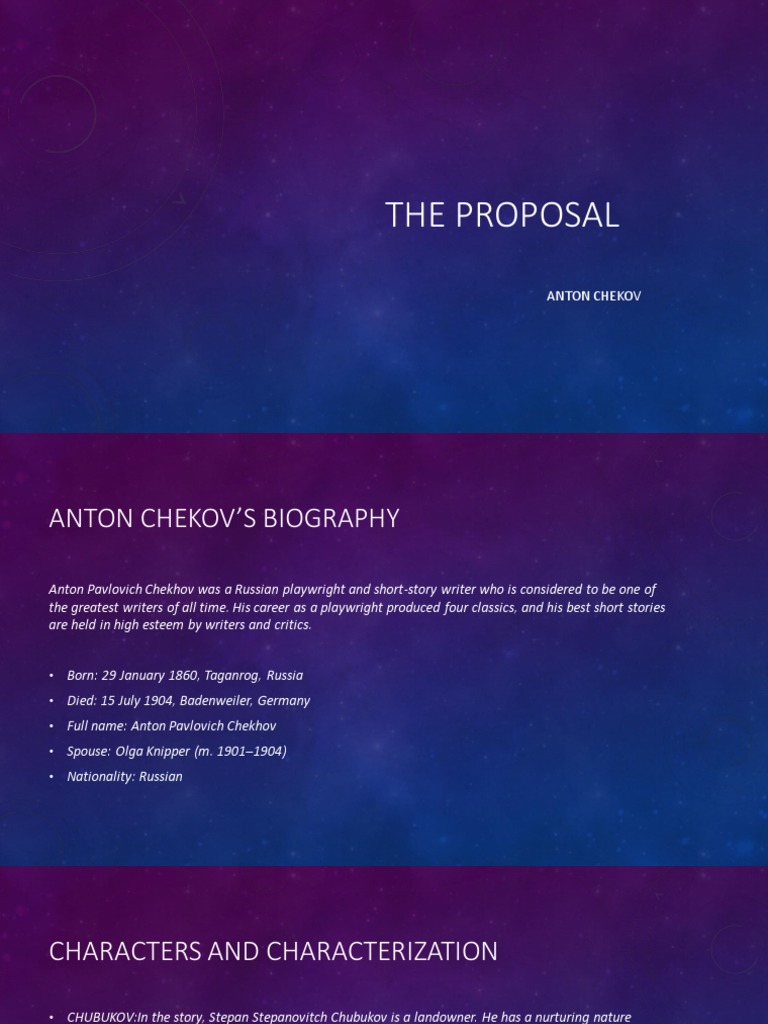The Proposal | PDF | Anton Chekhov