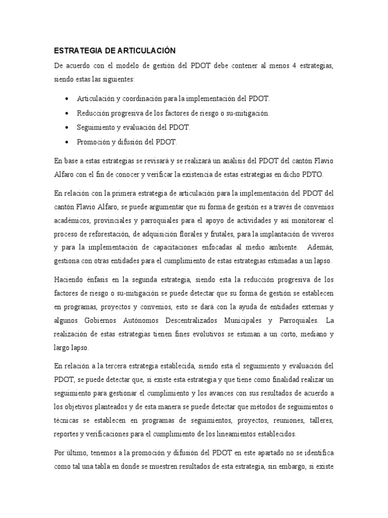 Analisis Pdot Word | PDF | Monitoreo y evaluación