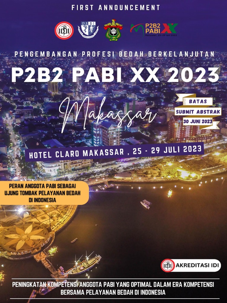 DRAFT FIRST ANNOUNCEMENT PABI 2023 27 Des | PDF | Kesehatan Holistik
