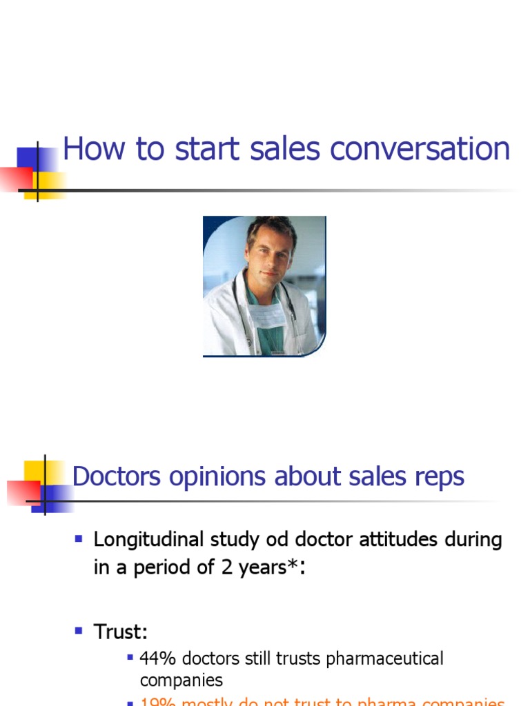 How To Start A Sales Conversation | PDF | Pharmaceutical Industry ...