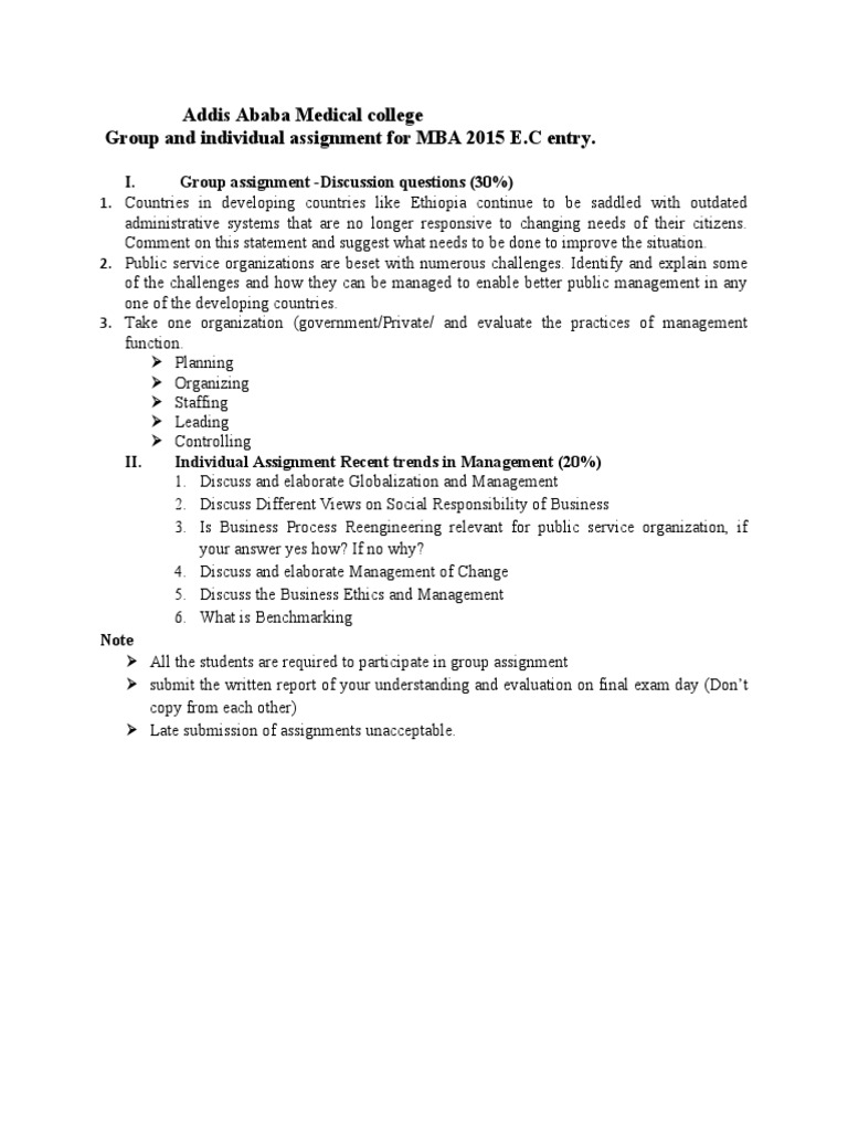 MGT Theories & Practices - Ind&group - Assignments | PDF