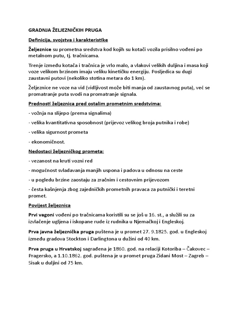 Prometnice 4.razred | PDF