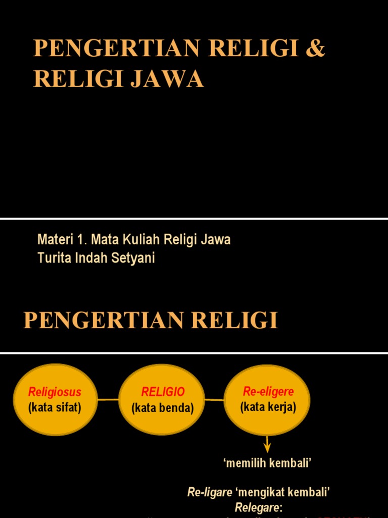 TM 1 - Pengertian Religi Dan Religi Jawa | PDF