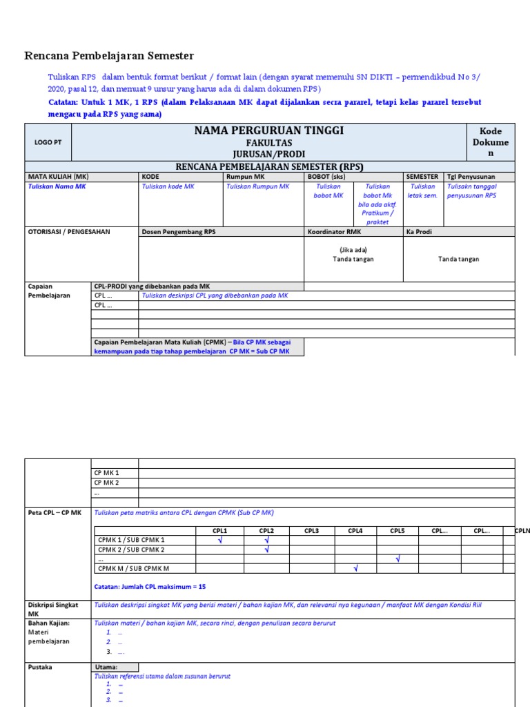 Form RPS SN Dikti 2020 | PDF | Komputer