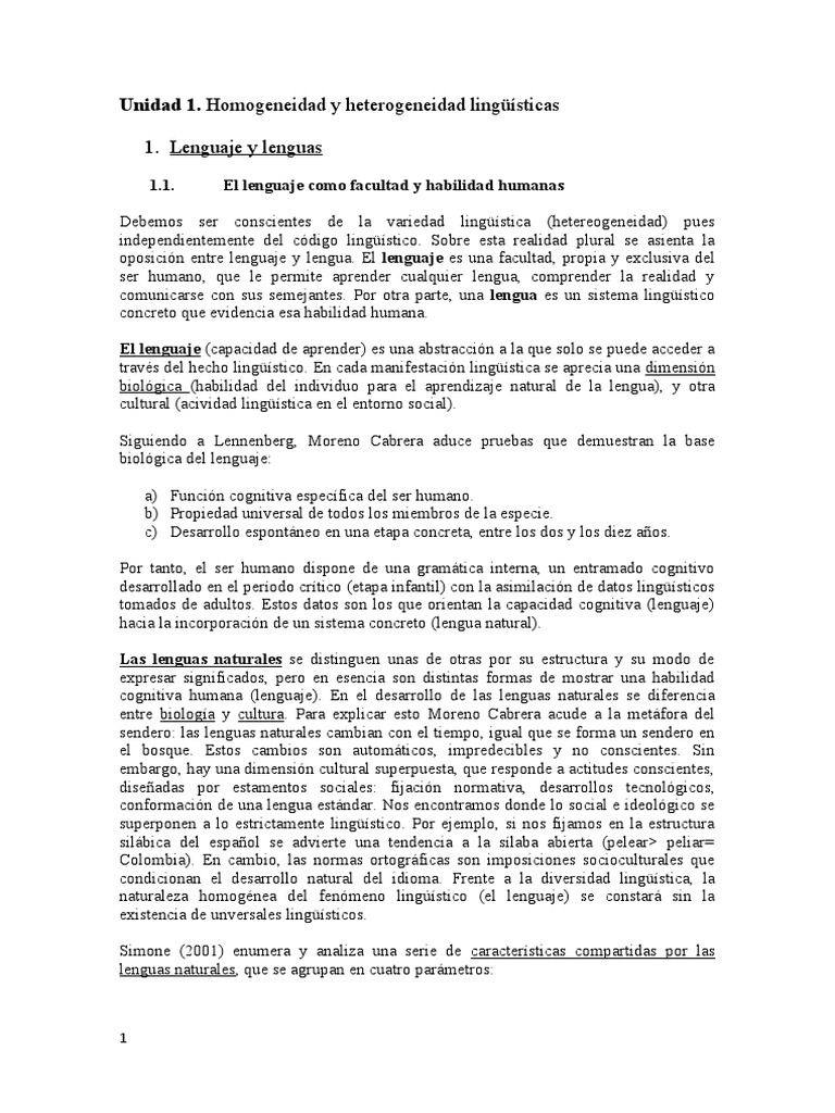 Unidad 1 Complementos para la formación | PDF | Lengua española | Dialecto