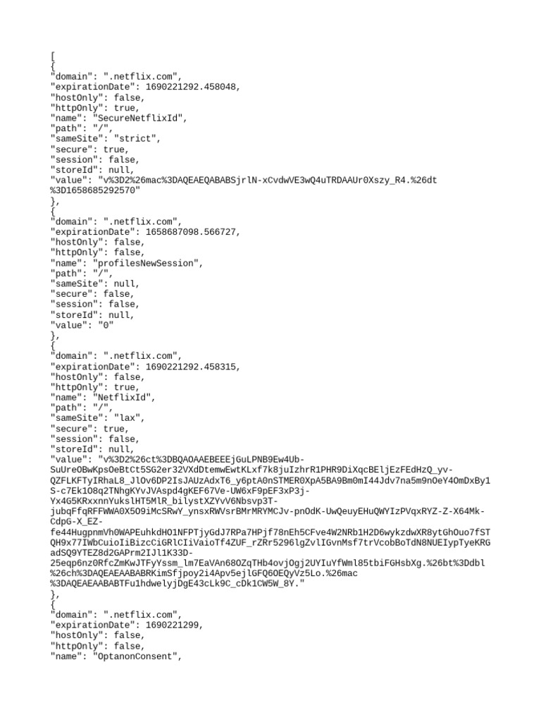 Netflix Cookies 1 | PDF | Http Cookie | Sql