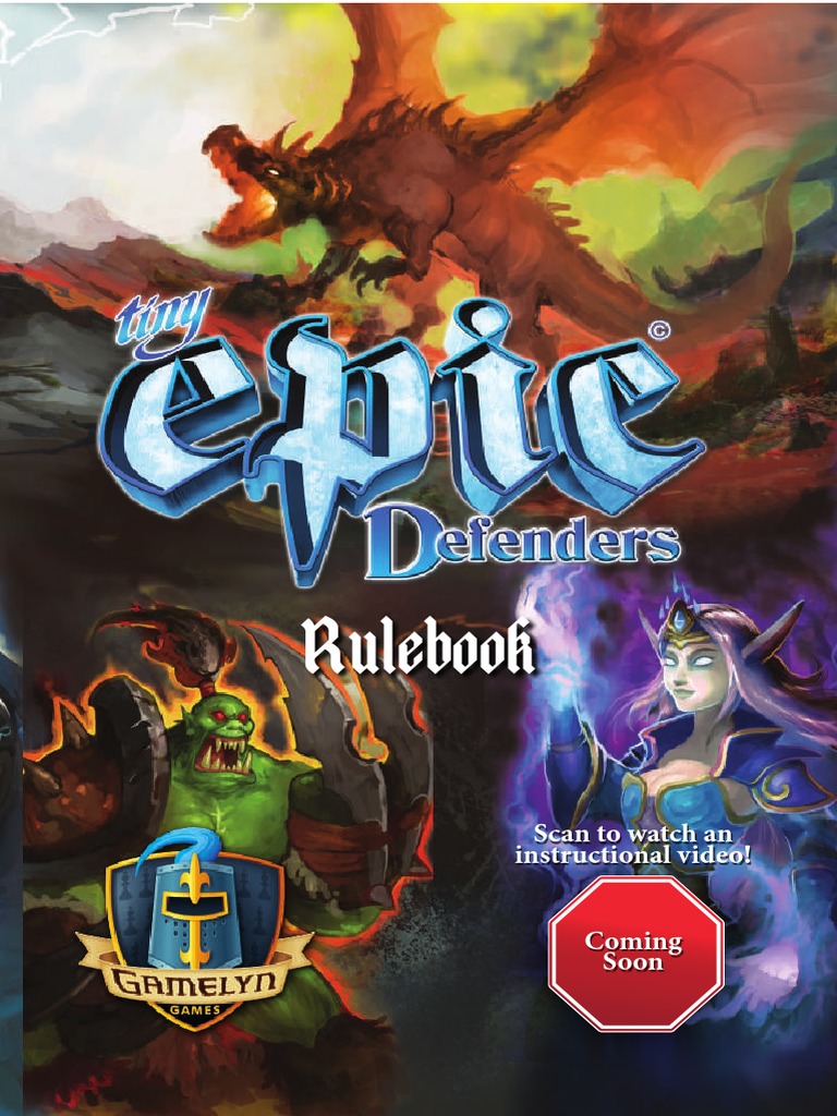 8d Tiny Epic Defenders Rulebook | PDF | Fantasy Role Playing Games | Toys