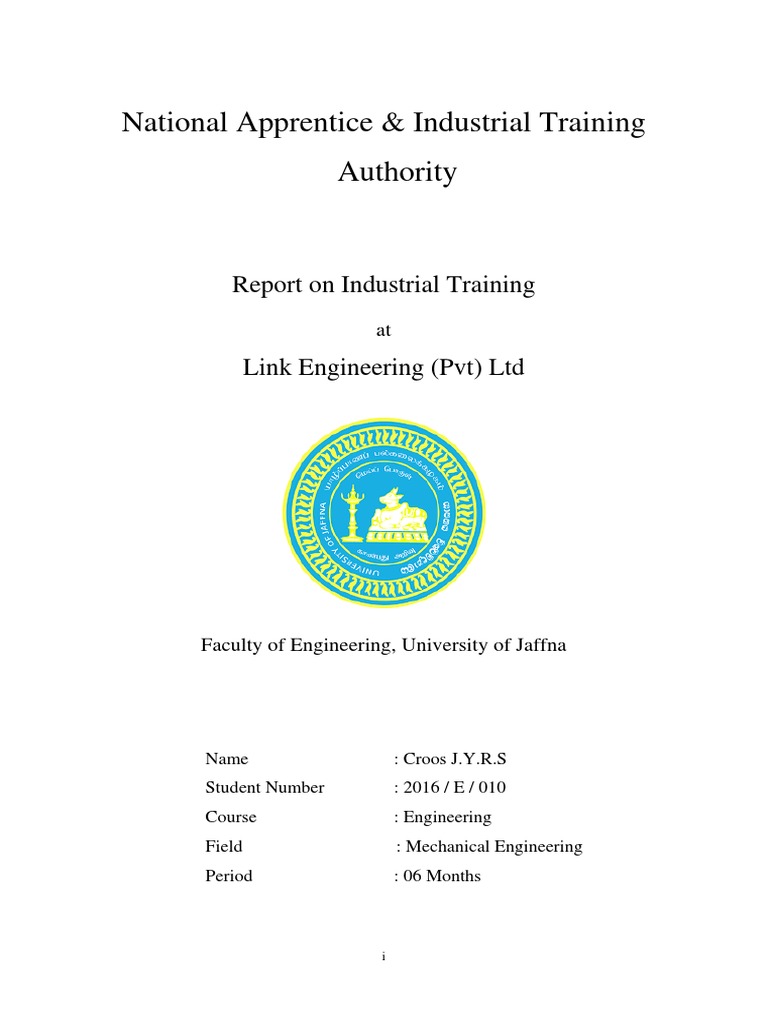 2016 E 010 - Industrial Training Report | Download Free PDF | Plumbing ...