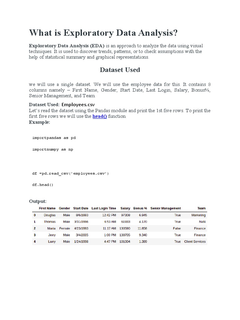 What is Exploratory Data Analysis | PDF | Data Analysis | Computer Data