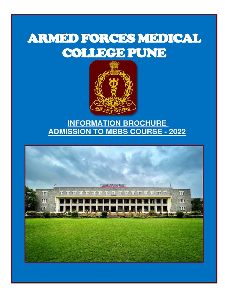 AFMC MBBS Information Brochure 2022 | PDF | University And College ...