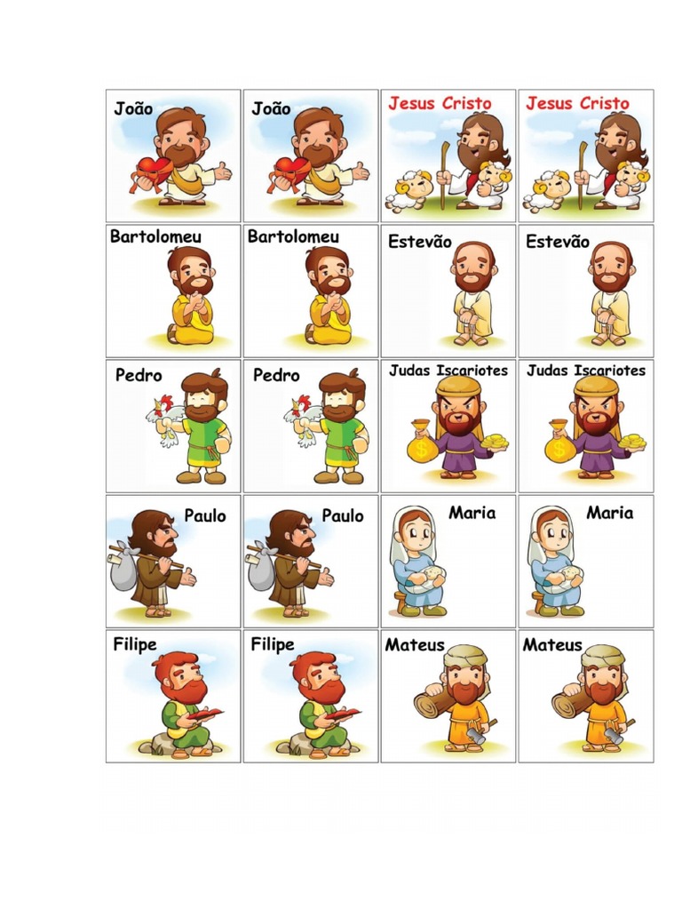 Jogo Da Memoria Com Personagem Biblicos | PDF