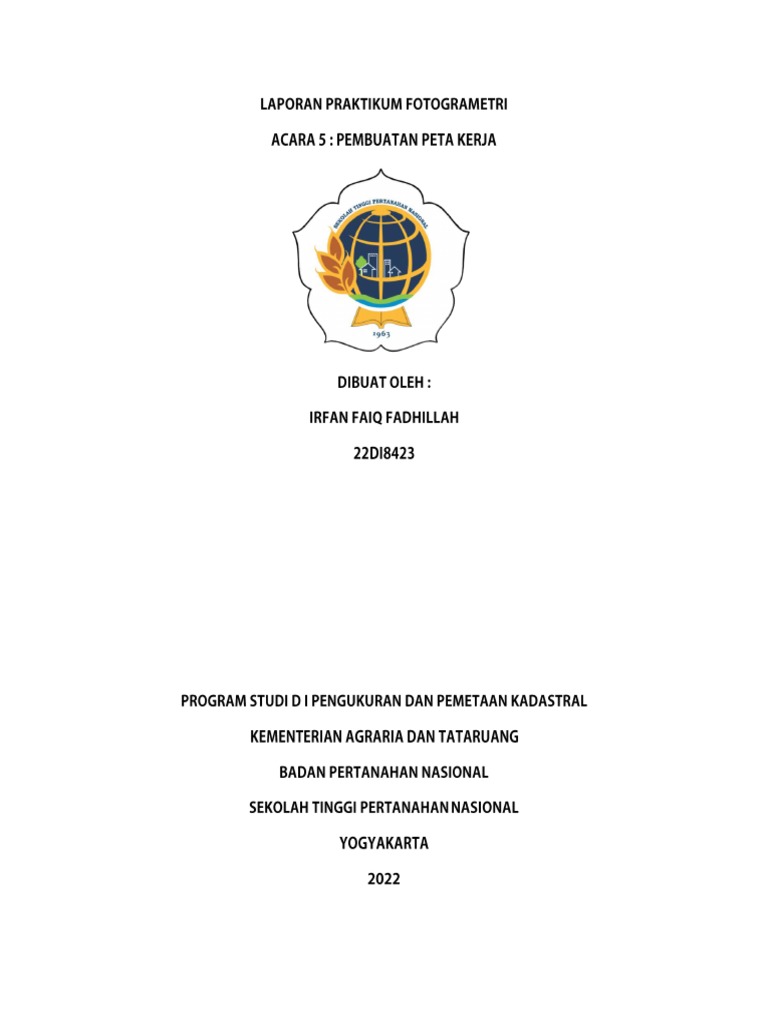 Laporan Fotogrametri Irfan Faiq FA5 | PDF