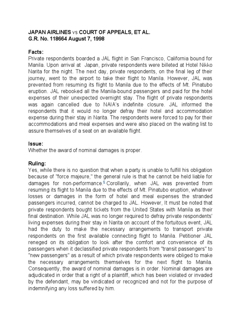 JAL v. CA | PDF | Damages | Justice