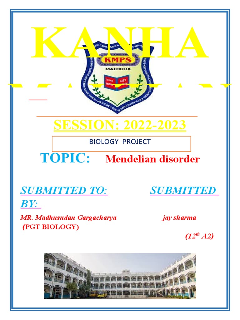 Biology Project Front Page | PDF