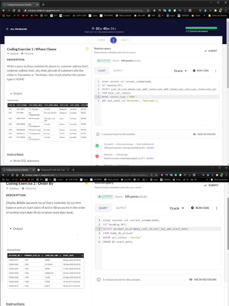 Practice Codes - RDBMS Concepts | PDF