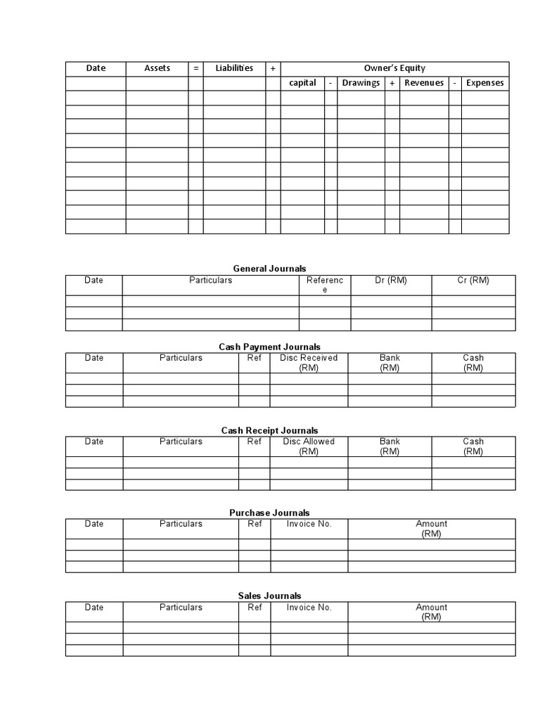 Accounting Journal Templates Guide | PDF