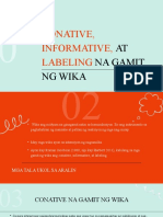 Grade 11 - Conative, Informative at Labeling Na Gamit NG Wika | PDF