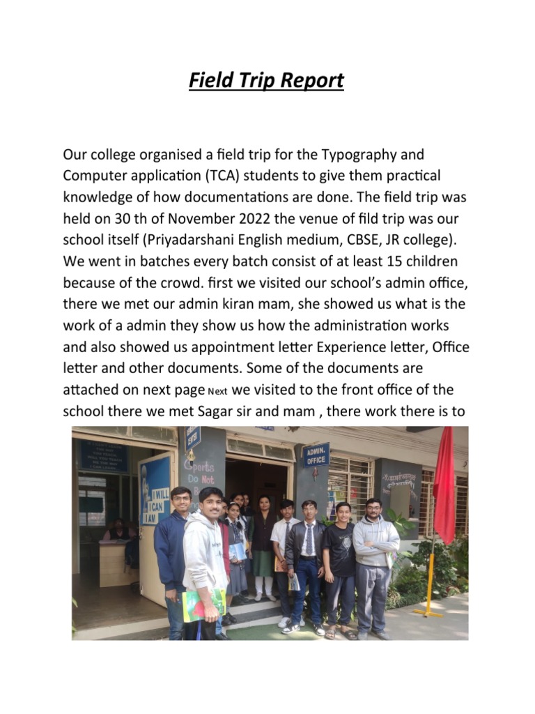Field Trip Report | PDF