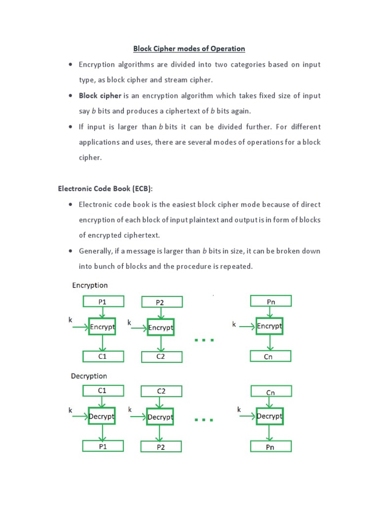 3 Block Cipher Modes of Operation | PDF | Security Technology | Security Engineering