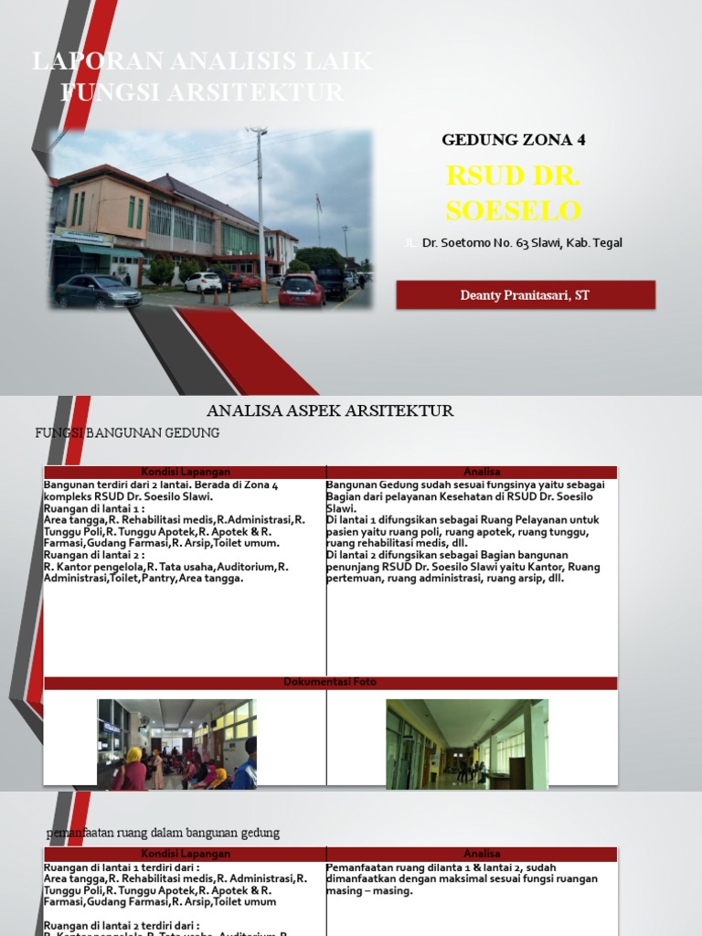 Analisis Arsitektur RSUD Dr. Soesilo Slawi | PDF