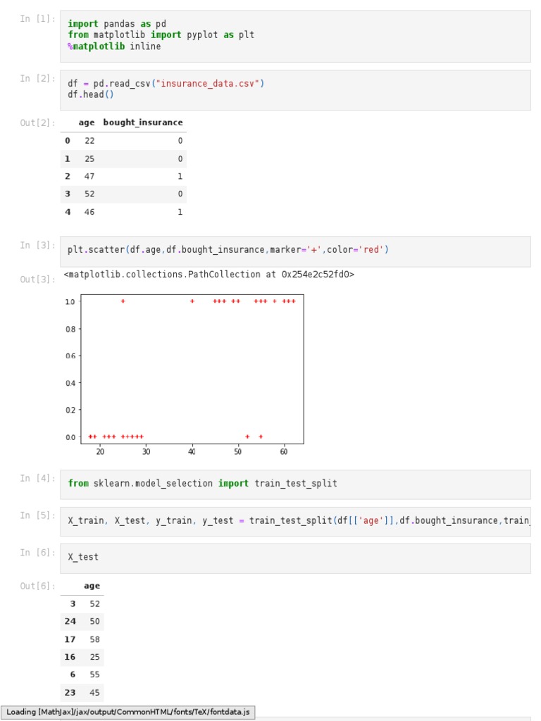 Logistic Regression Implementation Insurance Data | PDF | Science ...