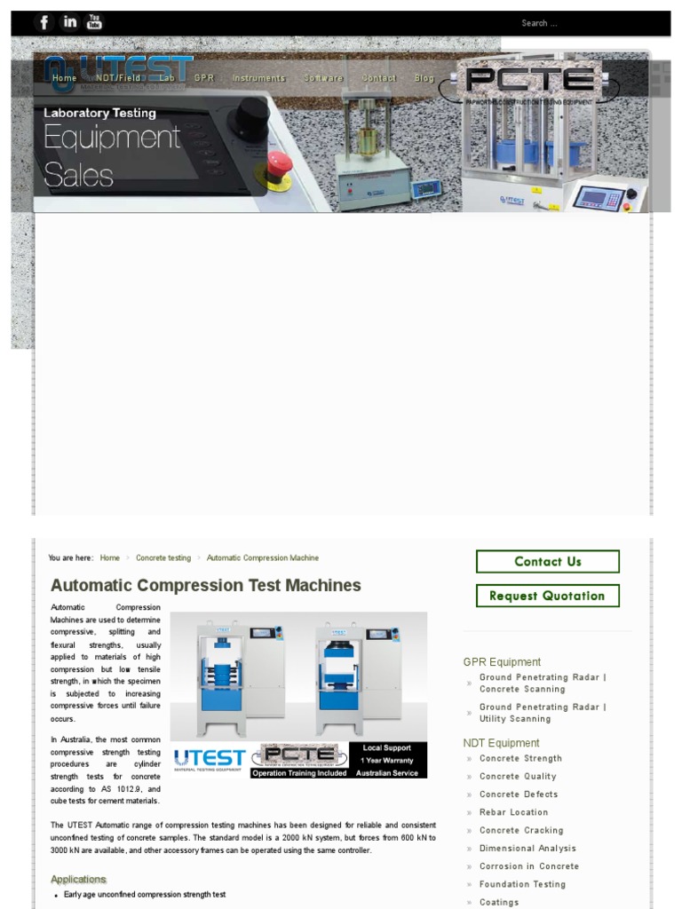 Automatic Compression Machines | PDF | Concrete | Engineering