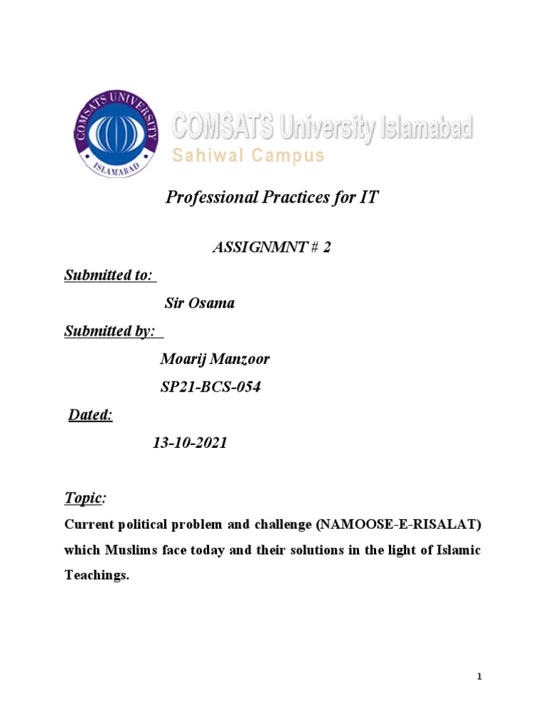 SP21-BCS-054 Assign 2 | PDF | Human Rights