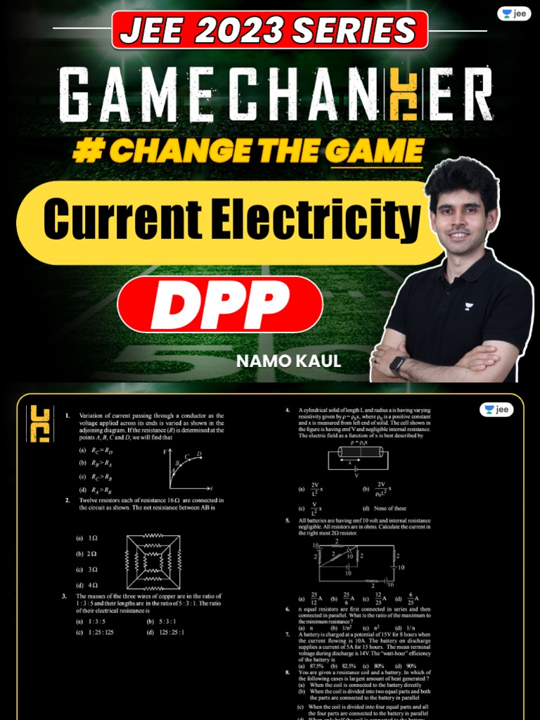 Current Electricity DPP for JEE | PDF
