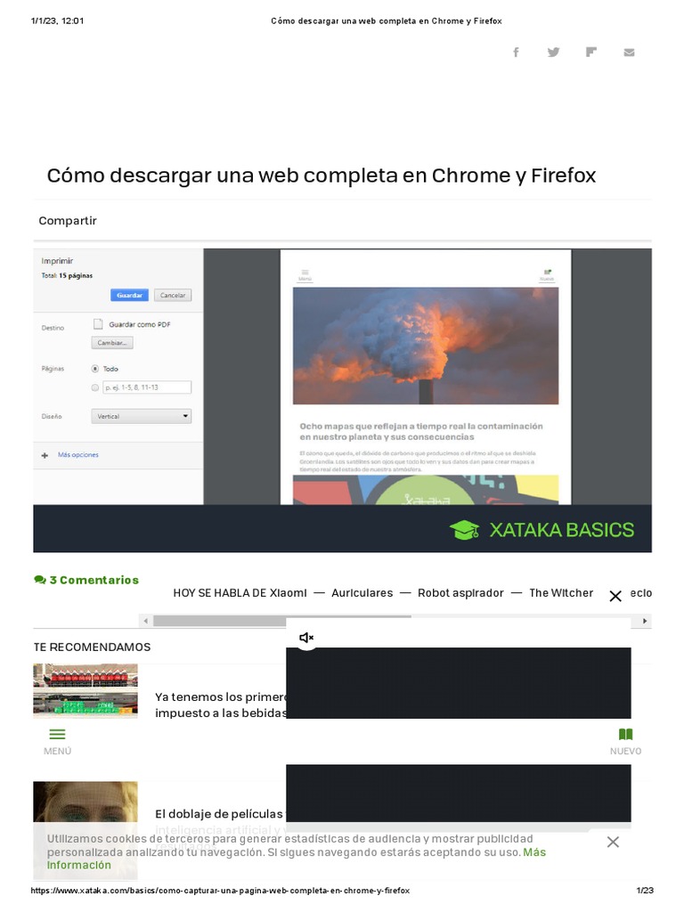 Cómo Descargar Una Web Completa en Chrome y Firefox | PDF | Cookie HTTP | Red mundial