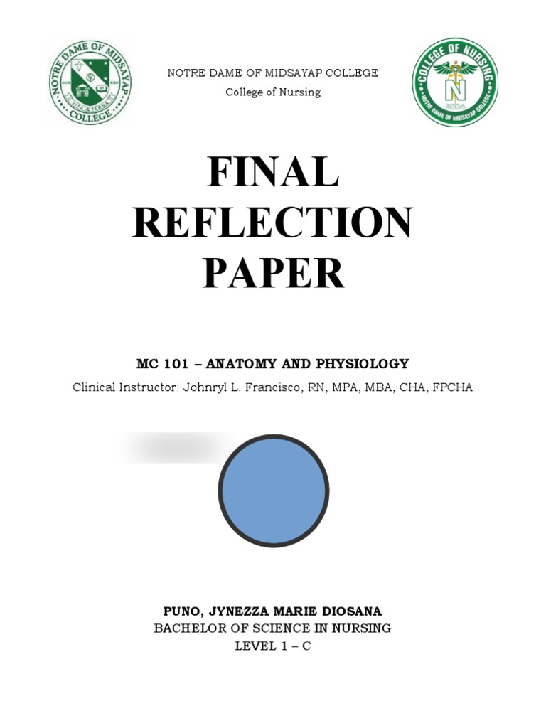 Final Reflection Paper | Download Free PDF | Central Nervous System | Spinal Cord