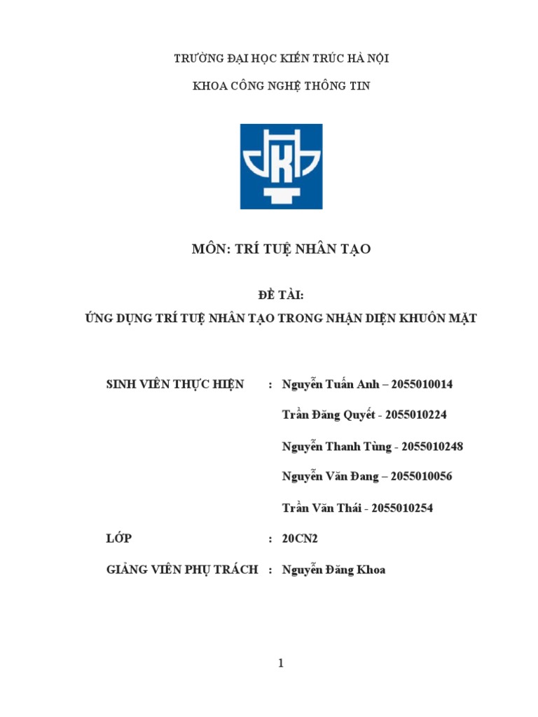 Nhan Dien Khuon Mat Ai | PDF