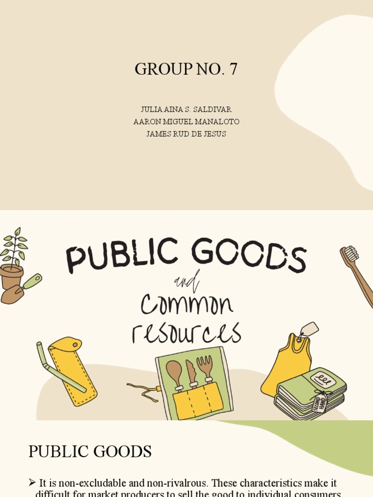Understanding Public Goods and Common Resources | PDF | Goods ...