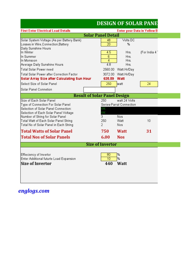 Solar Panel and Battery Design Guide | PDF | Solar Panel | Power Inverter