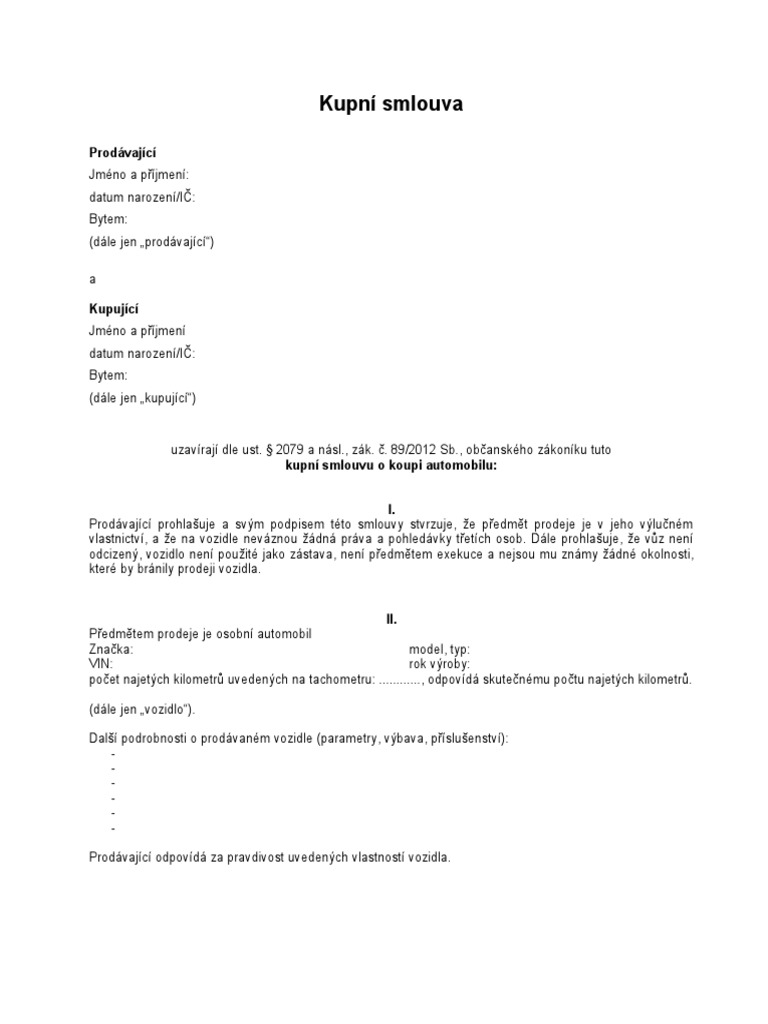 Kupni-smlouva-Cebia - Kopie | PDF