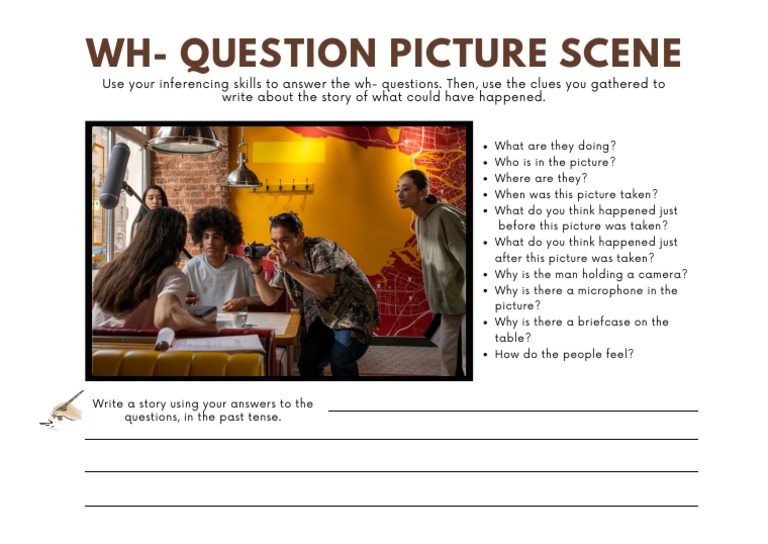 Speech Therapy Picture Scene Describing Worksheet | PDF