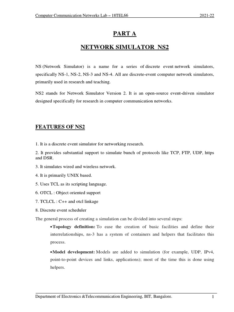 Network Simulation Lab Guide | PDF | Computer Network | Information And Communications Technology